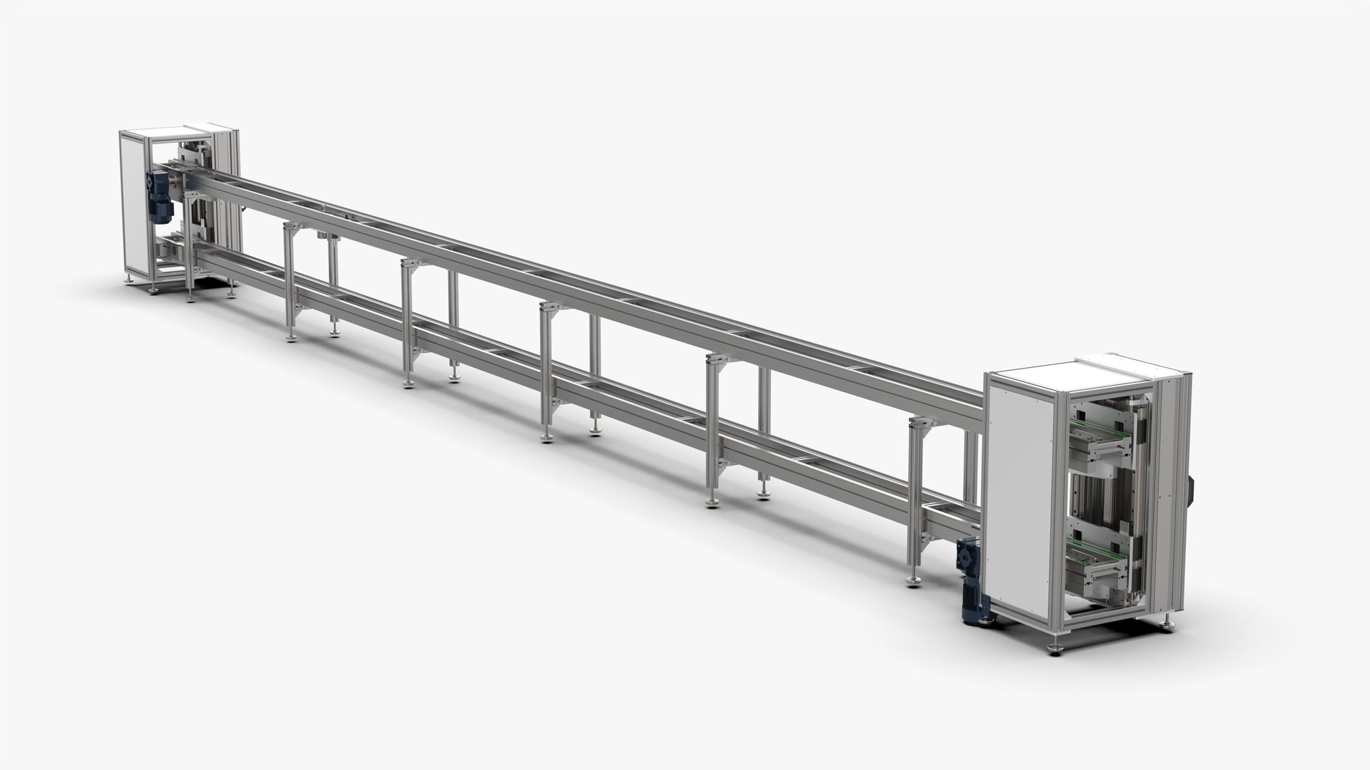 3D Double Speed Chain Line With Elevator - TurboSquid 2035263