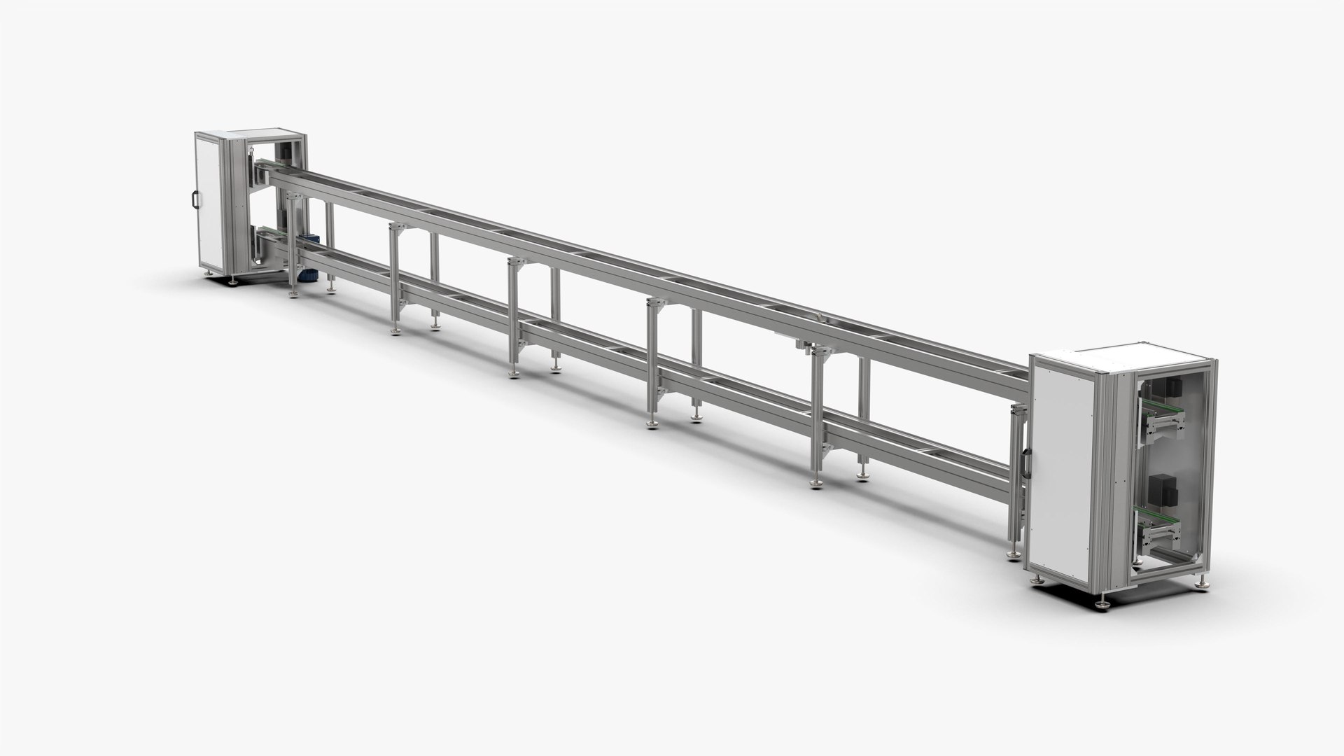 3D Double Speed Chain Line With Elevator - TurboSquid 2035263
