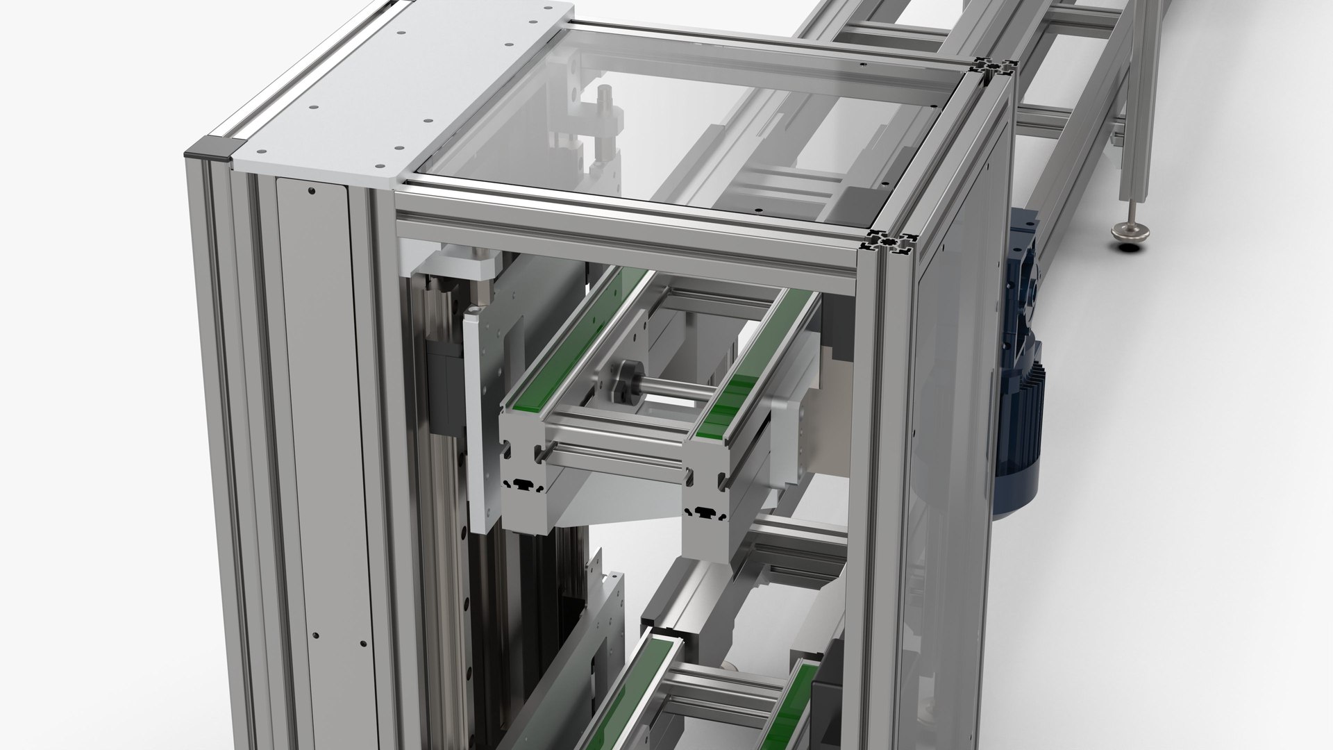 3D Double Speed Chain Line With Elevator - TurboSquid 2035263