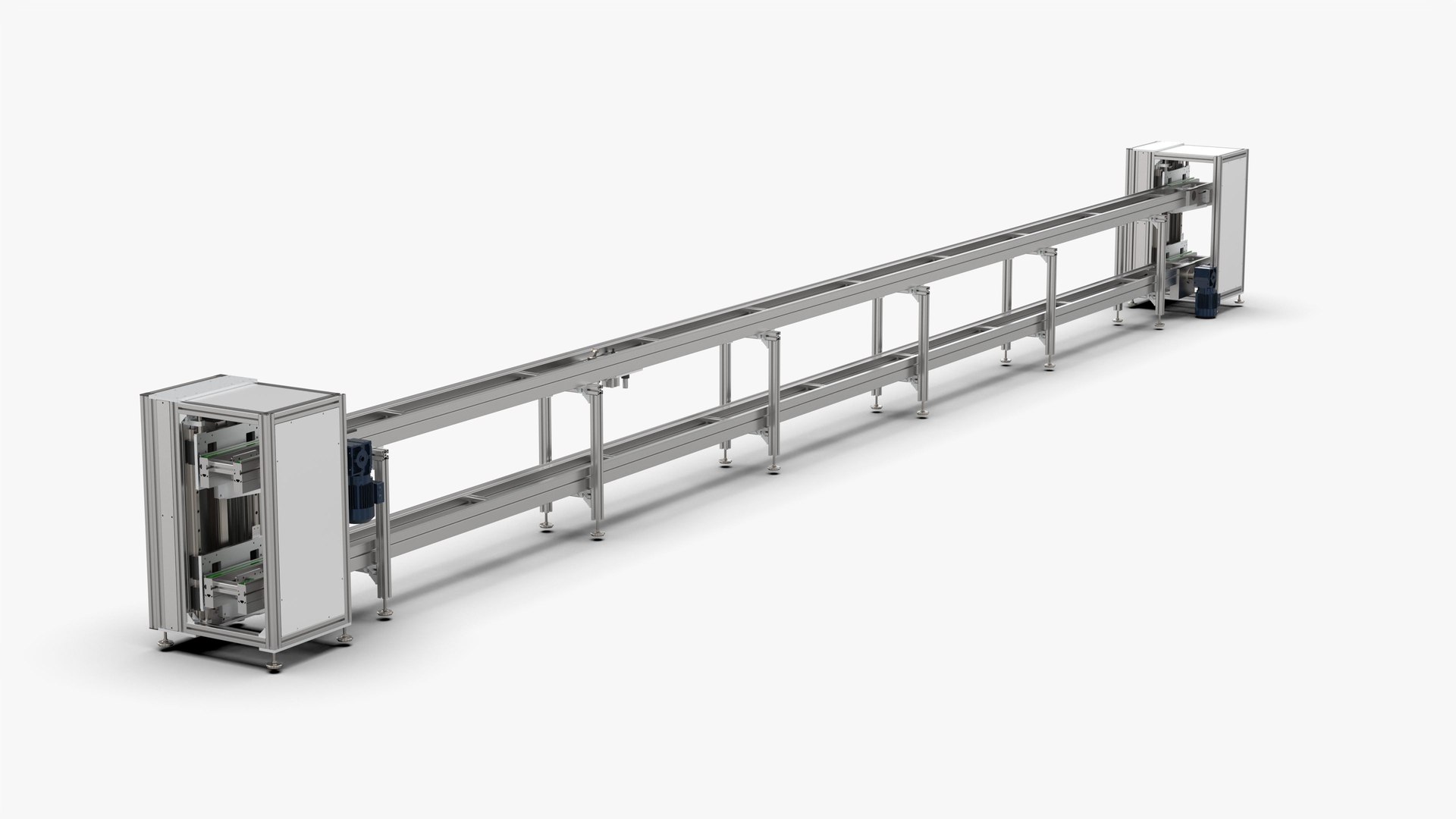 3D Double Speed Chain Line With Elevator - TurboSquid 2035263