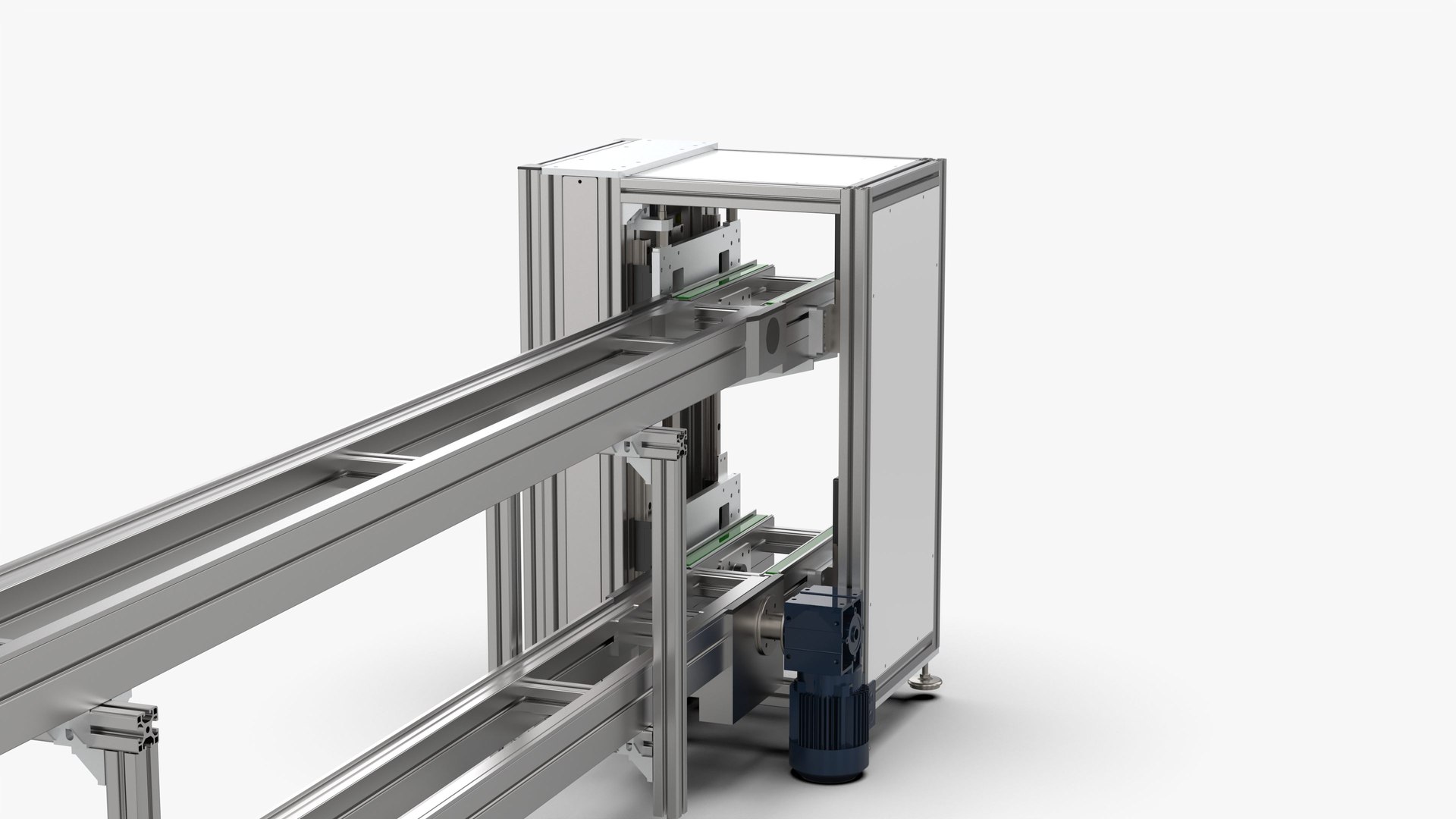 3D Double Speed Chain Line With Elevator - TurboSquid 2035263