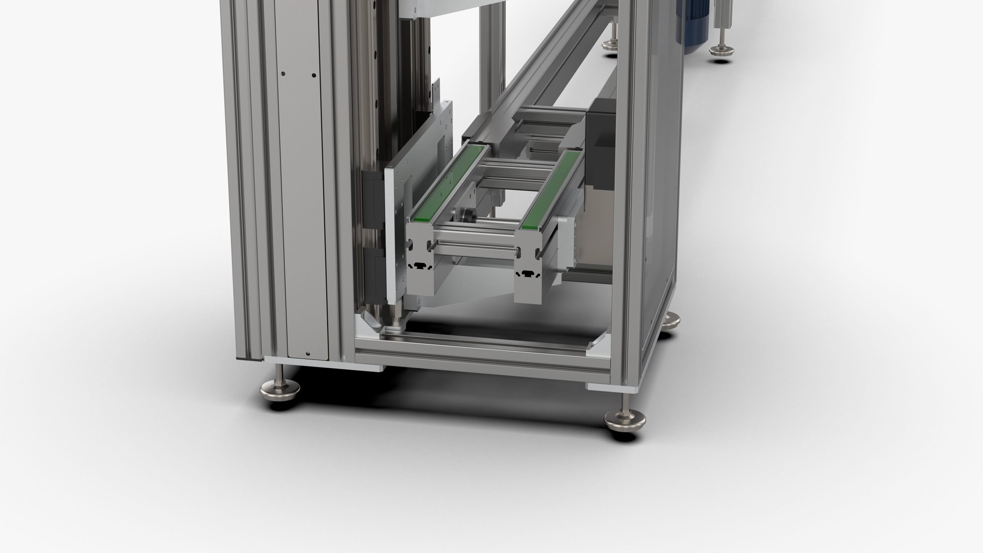 3D Double Speed Chain Line With Elevator - TurboSquid 2035263