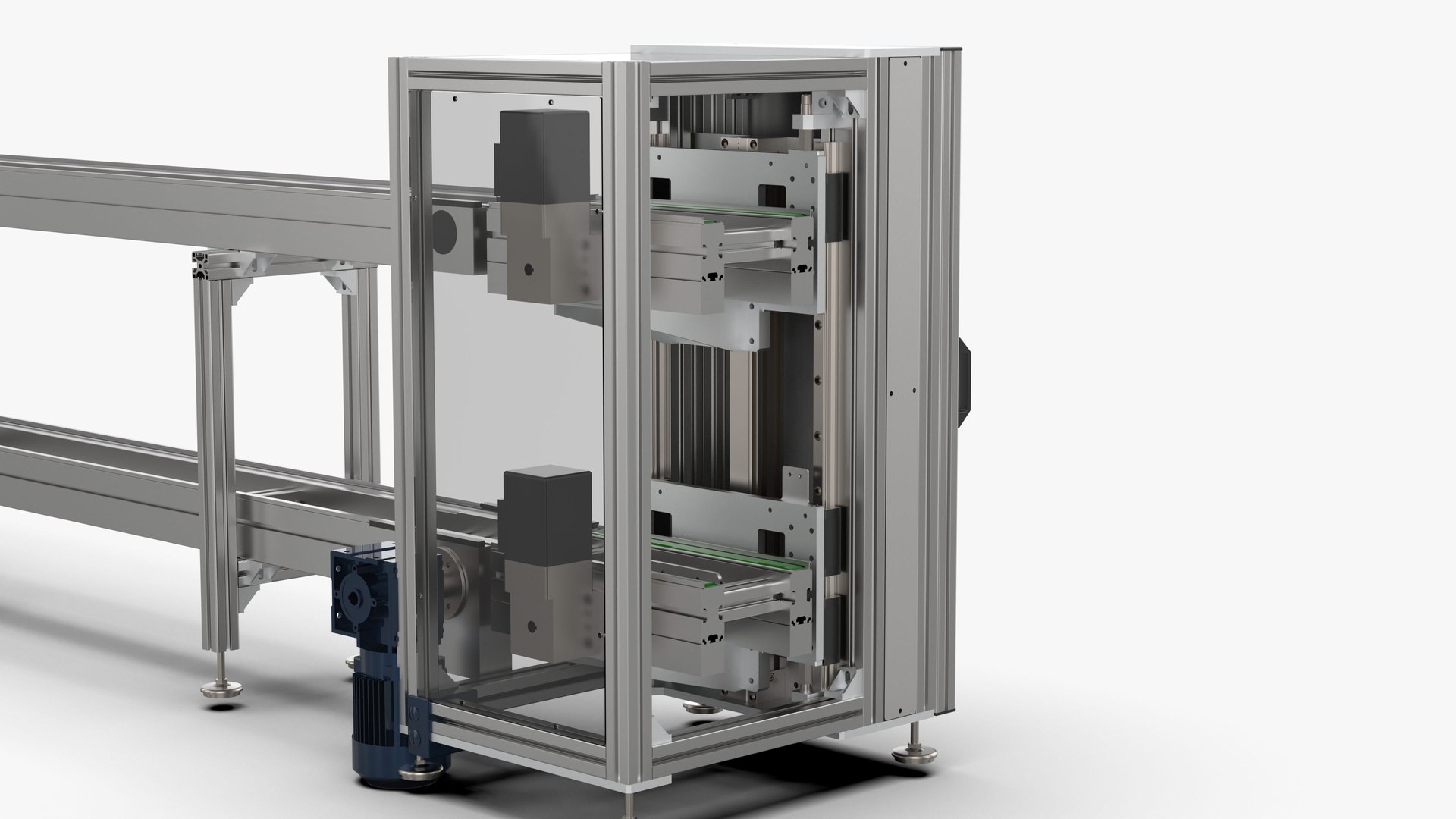 3D Double Speed Chain Line With Elevator - TurboSquid 2035263