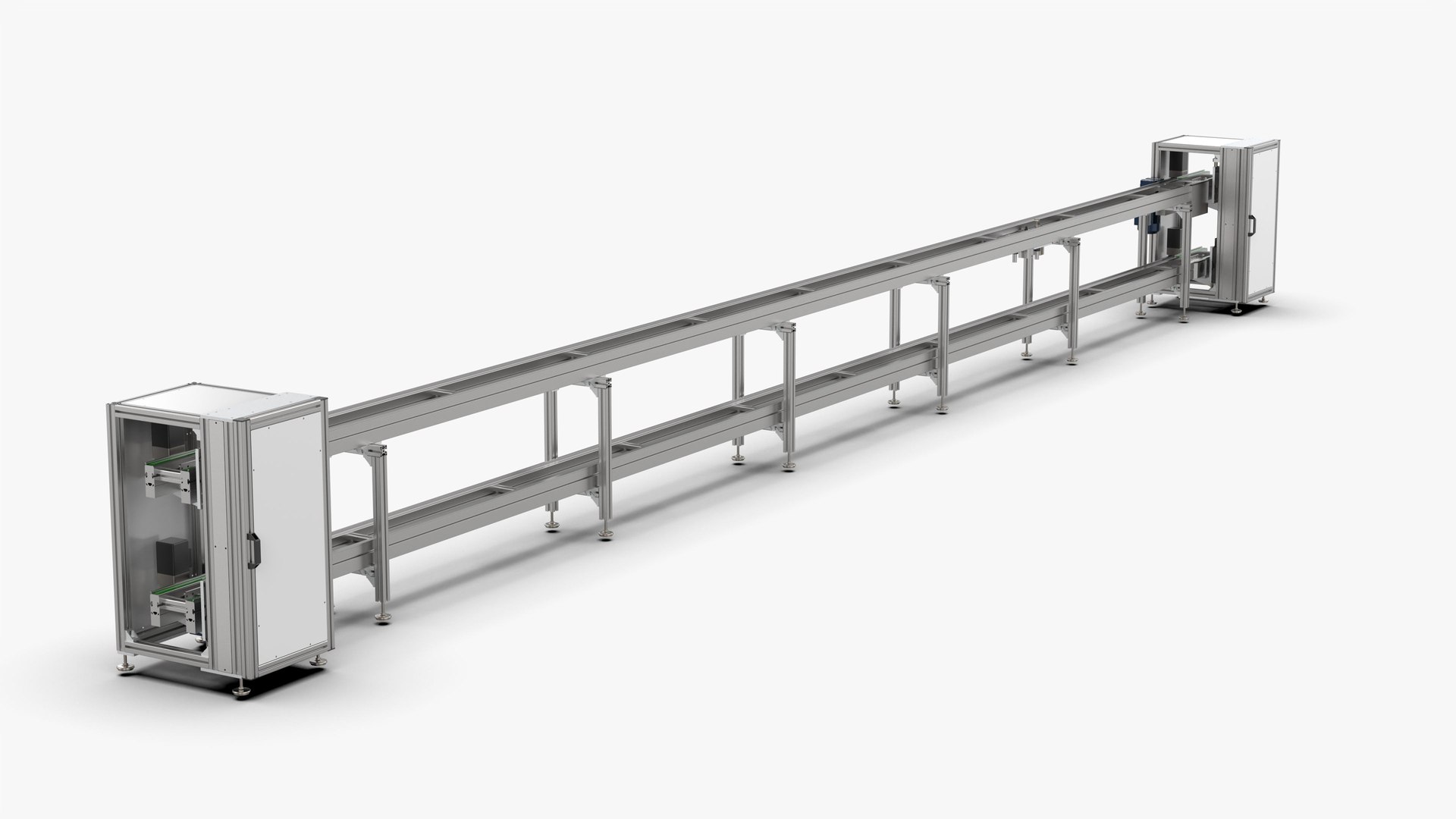 3D Double Speed Chain Line With Elevator - TurboSquid 2035263