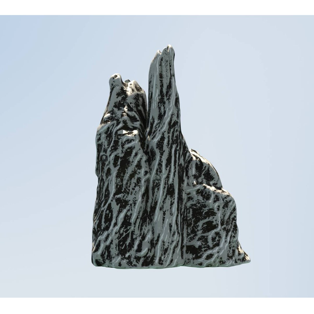 CG stone download realistic stone rockery stylized fossil block scene ...