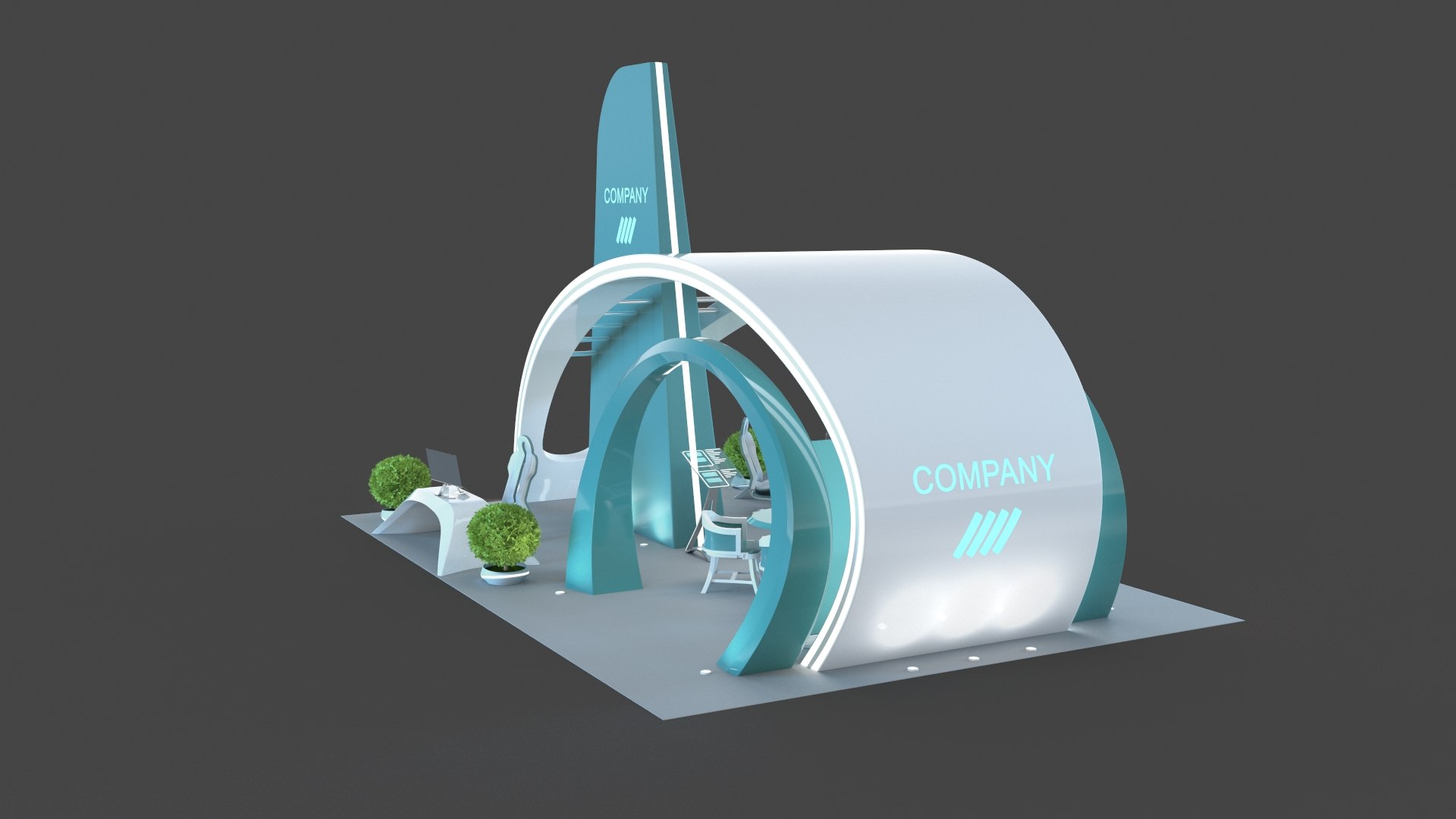 3D Exhibition Stand Model - TurboSquid 2047840