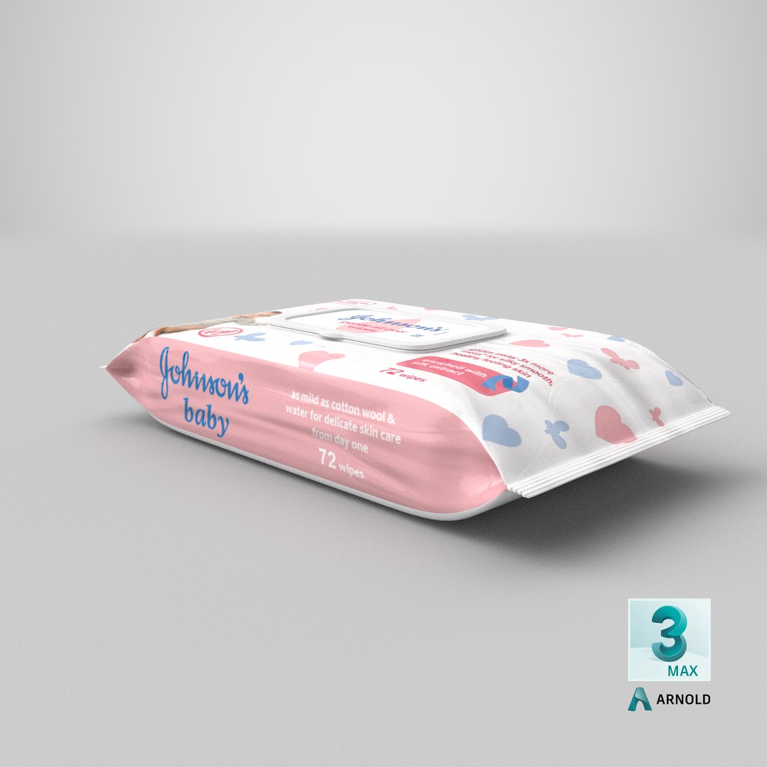 3D Johnsons Wet Wipes Model - TurboSquid 1684041