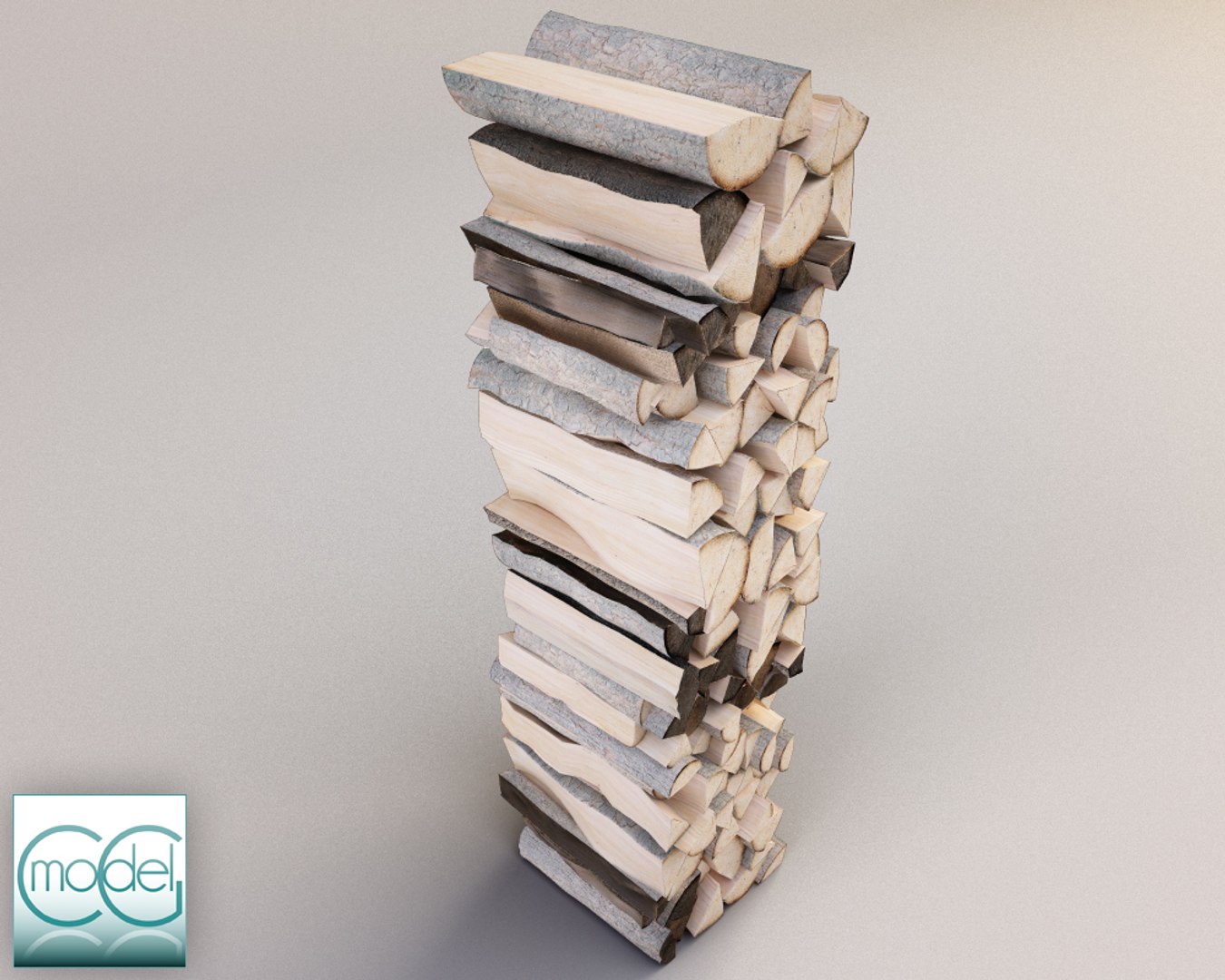 Wood Pile 3d Model