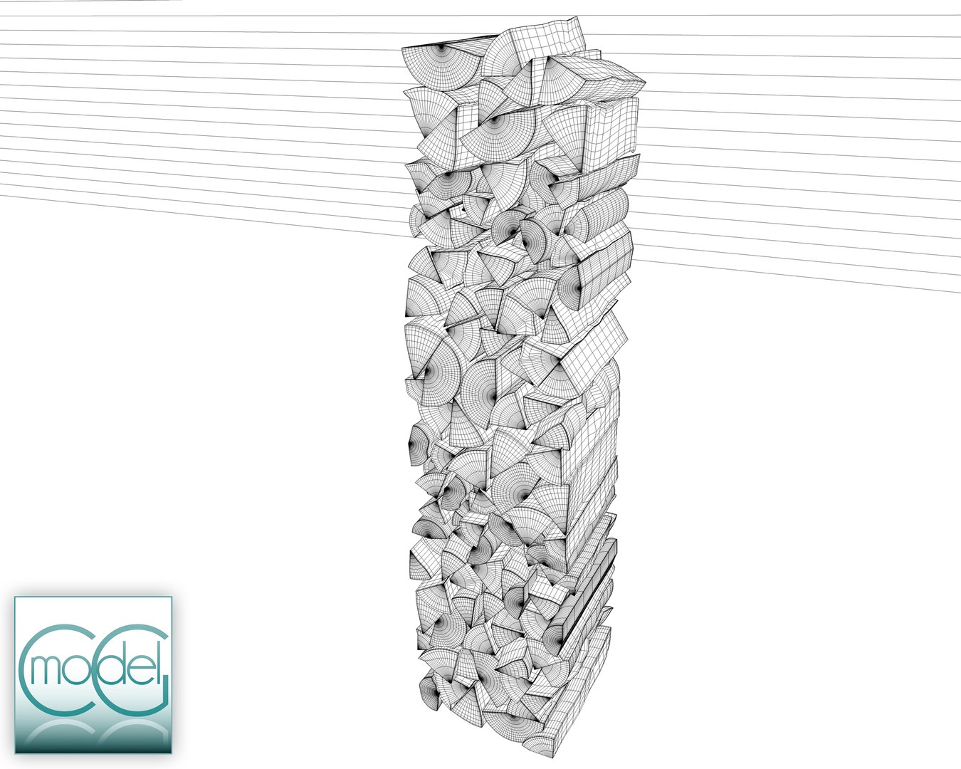 Wood Pile 3d Model