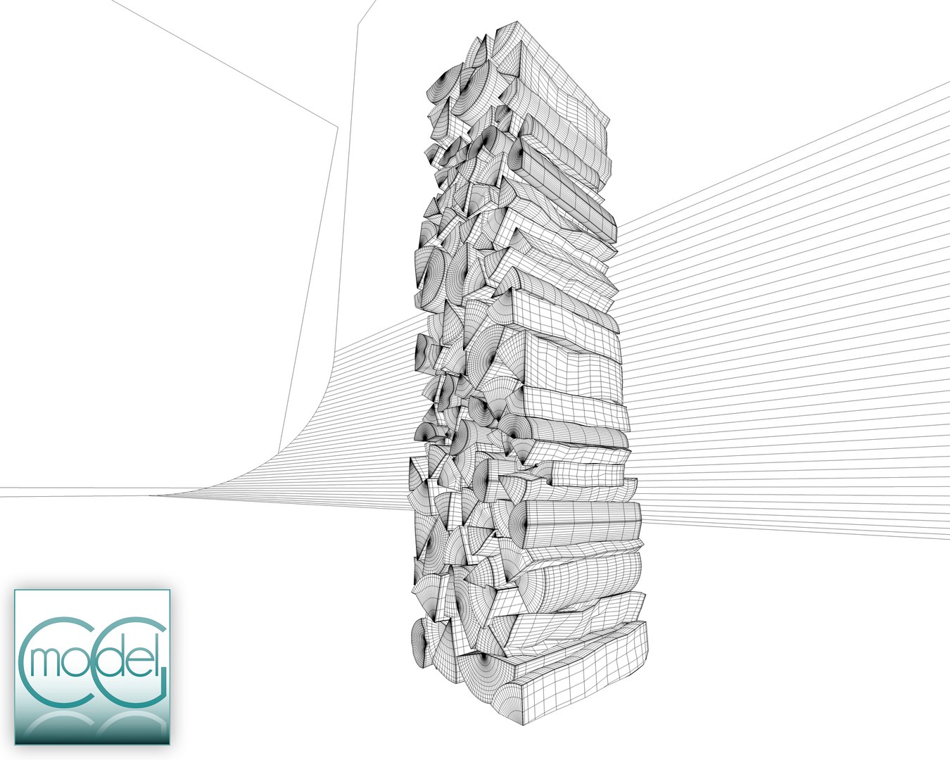 Wood Pile 3d Model