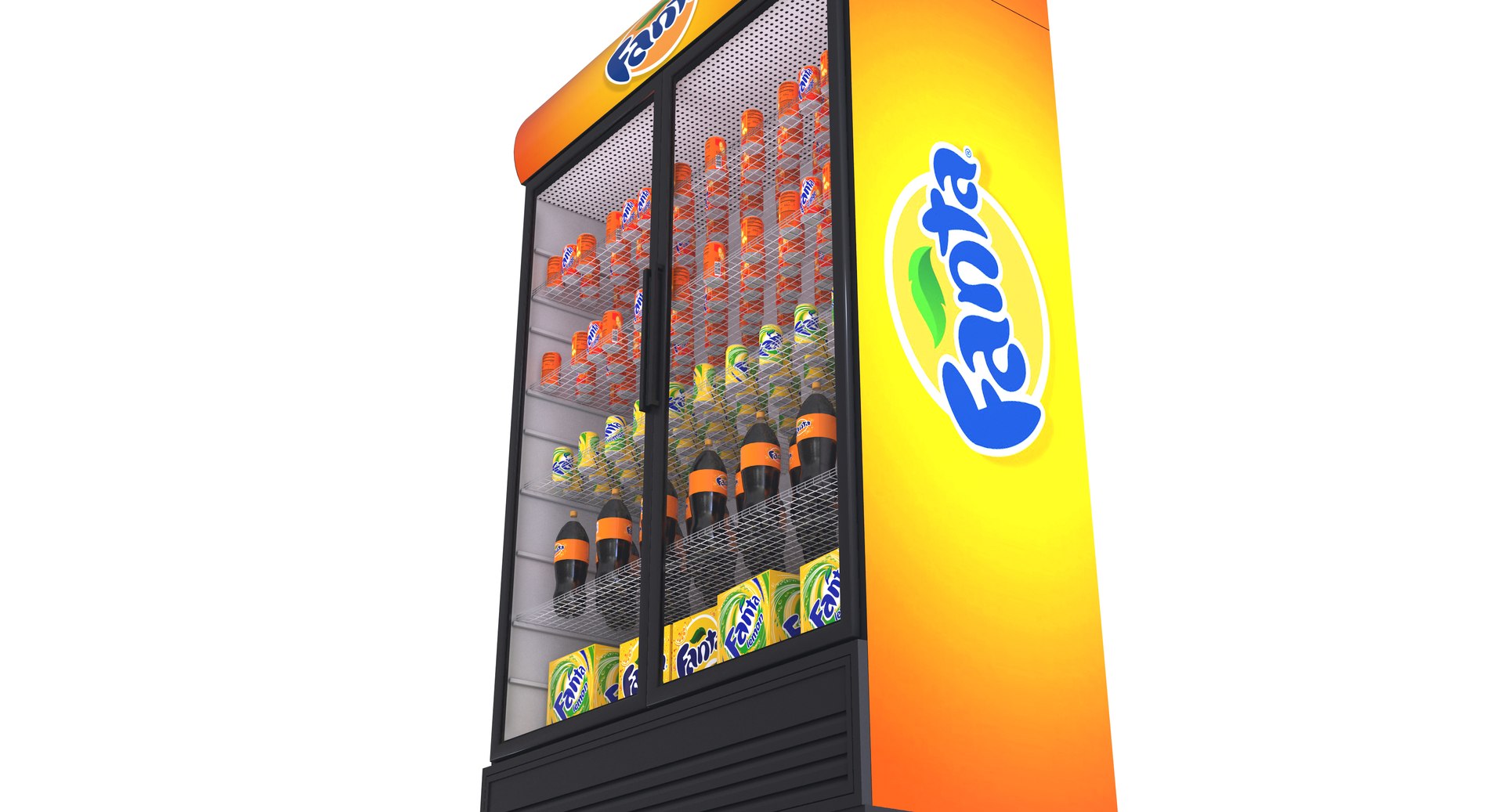 3D Fridge Fanta Beverage Model - TurboSquid 1338770