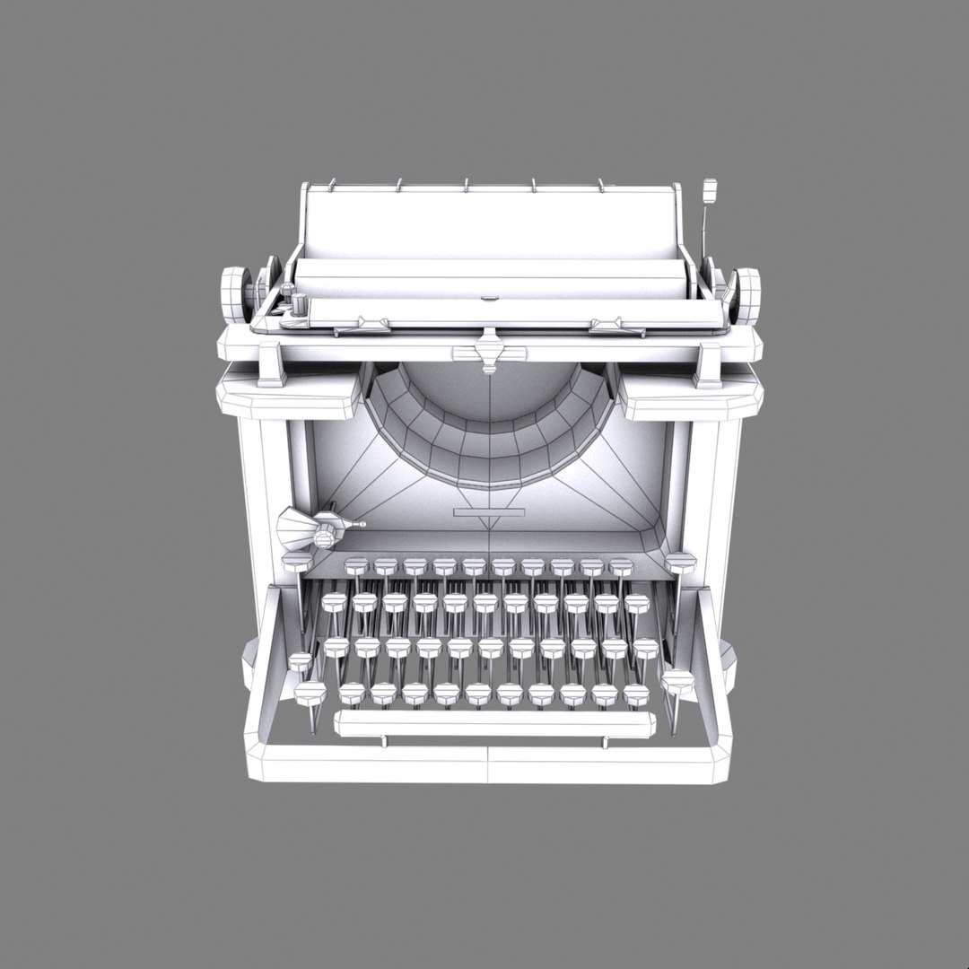Vintage Typewriter 3d Model