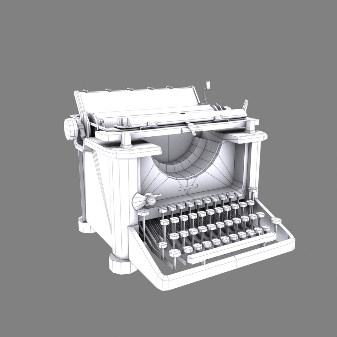 Vintage Typewriter 3d Model