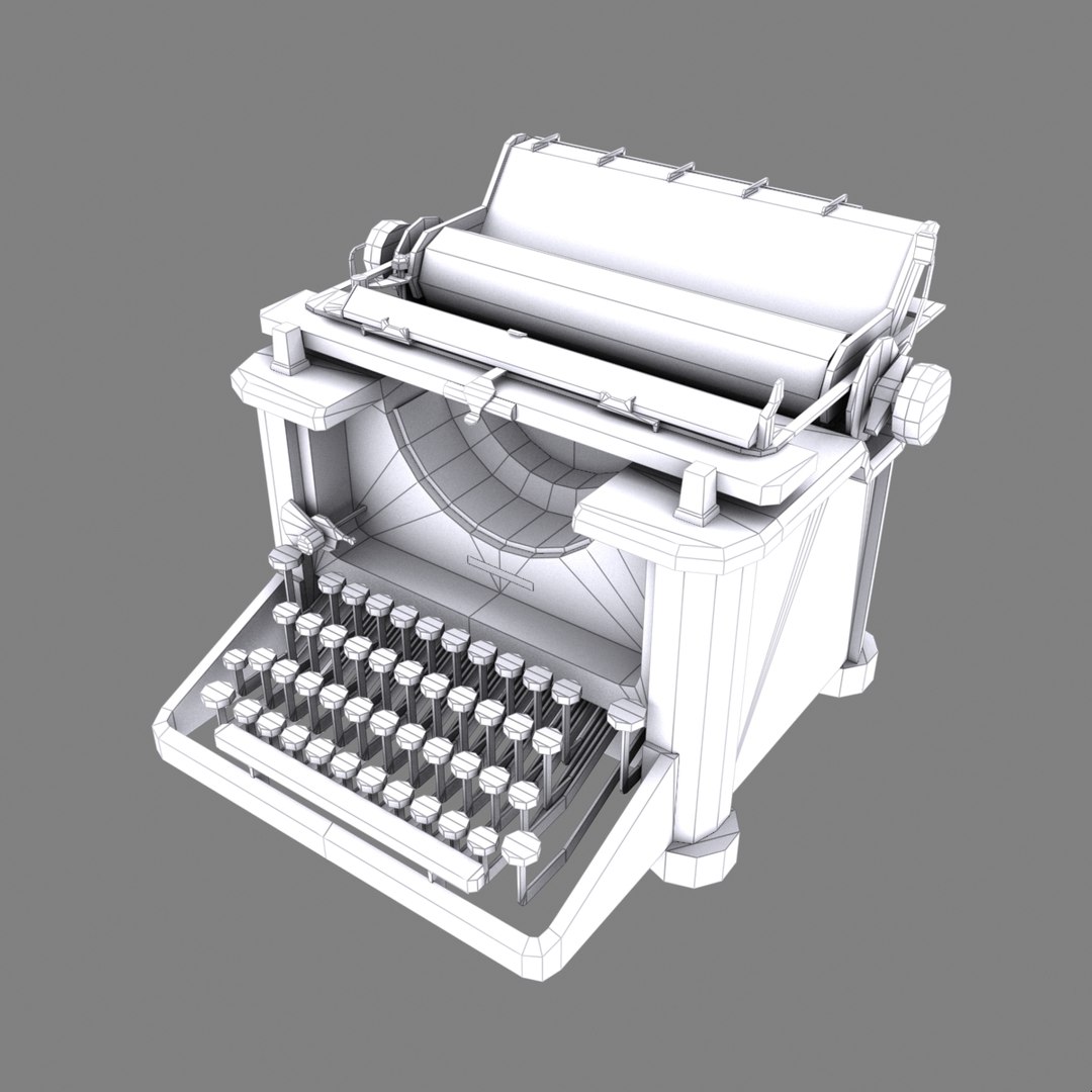 Vintage Typewriter 3d Model