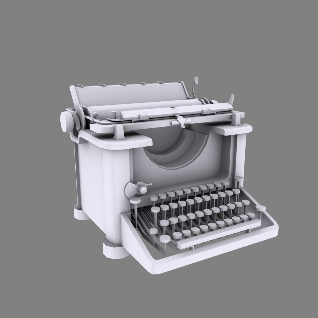 Vintage Typewriter 3d Model