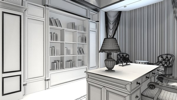 Study Room 02 3D model - TurboSquid 1897073
