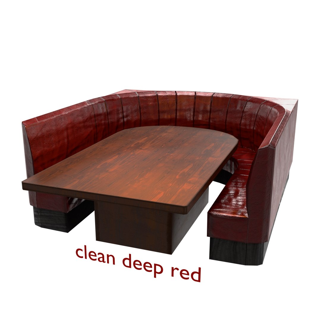 Bar Booth With Texture Variations Model - TurboSquid 2269614