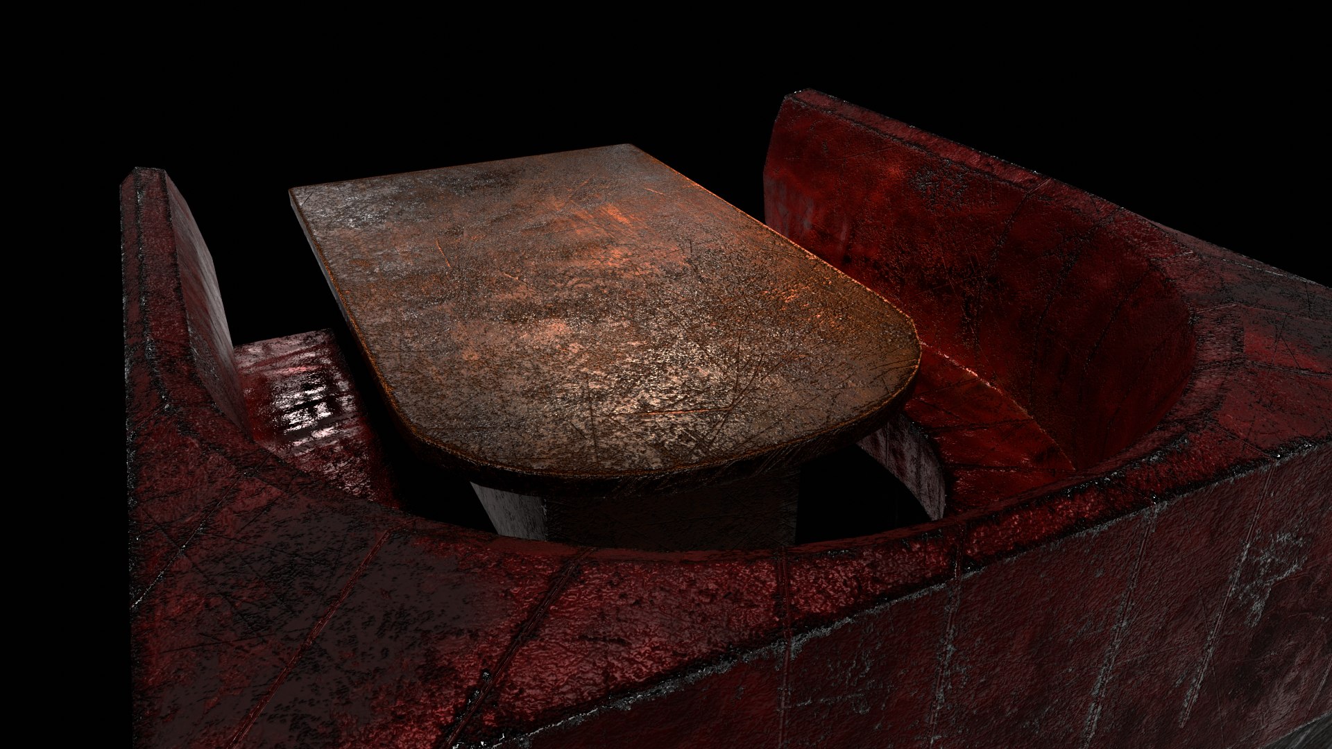 Bar Booth With Texture Variations Model - TurboSquid 2269614