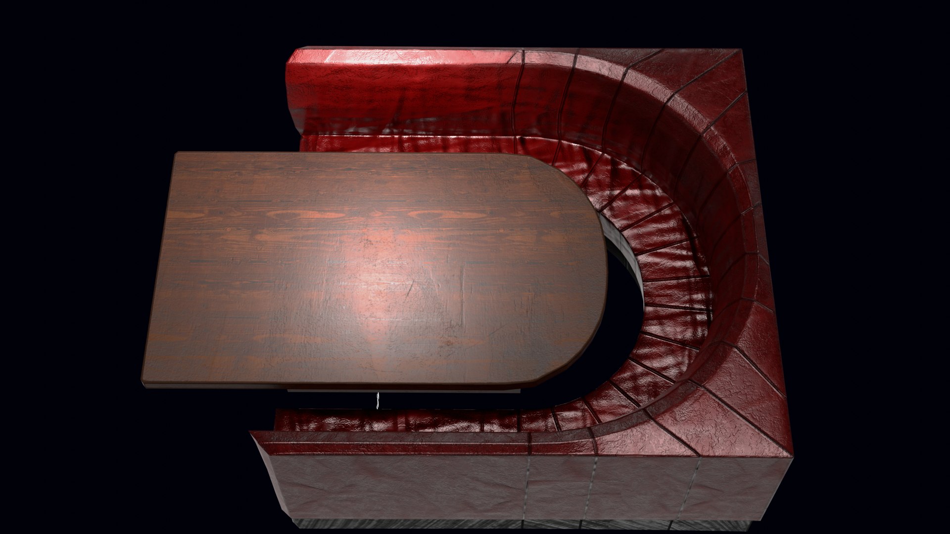 Bar Booth With Texture Variations Model - TurboSquid 2269614