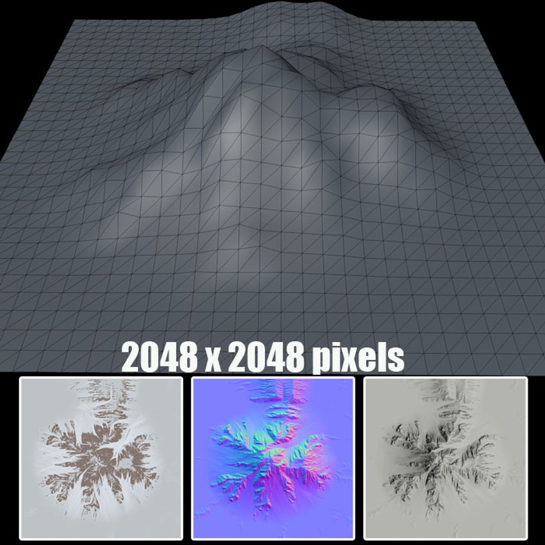 Snowy Mountain 3d C4d