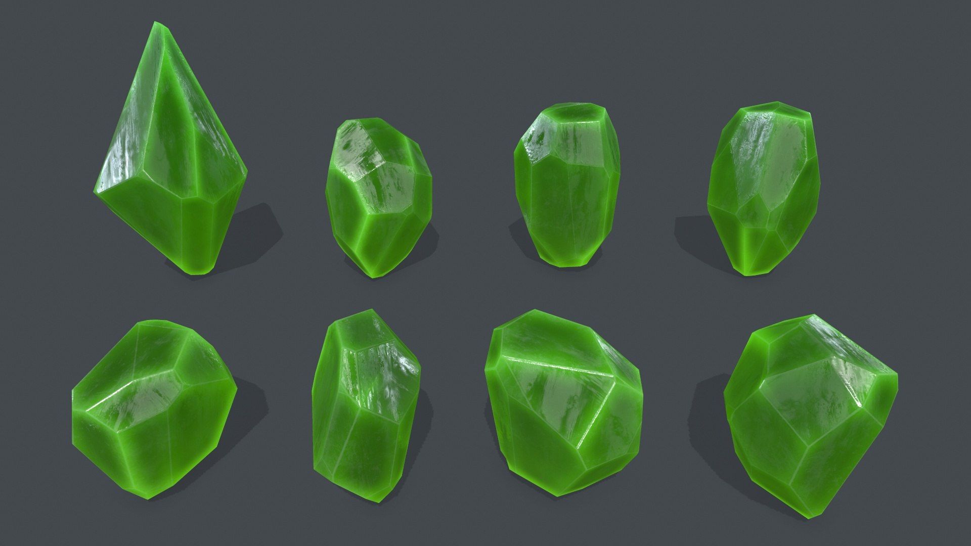 3D model crystal set - TurboSquid 2070358