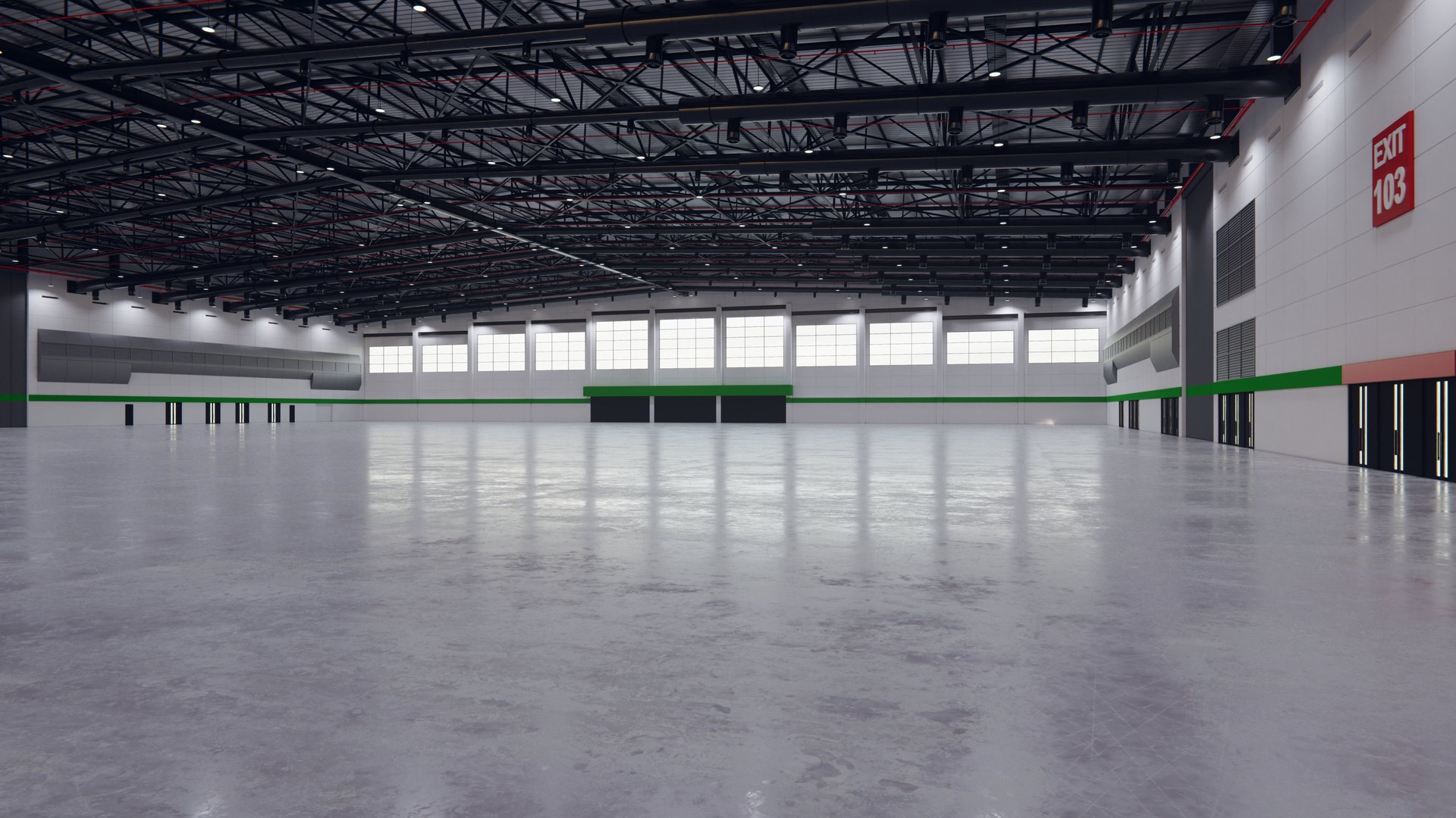 3D Model Exhibition Hall Interior 7 - TurboSquid 2040370