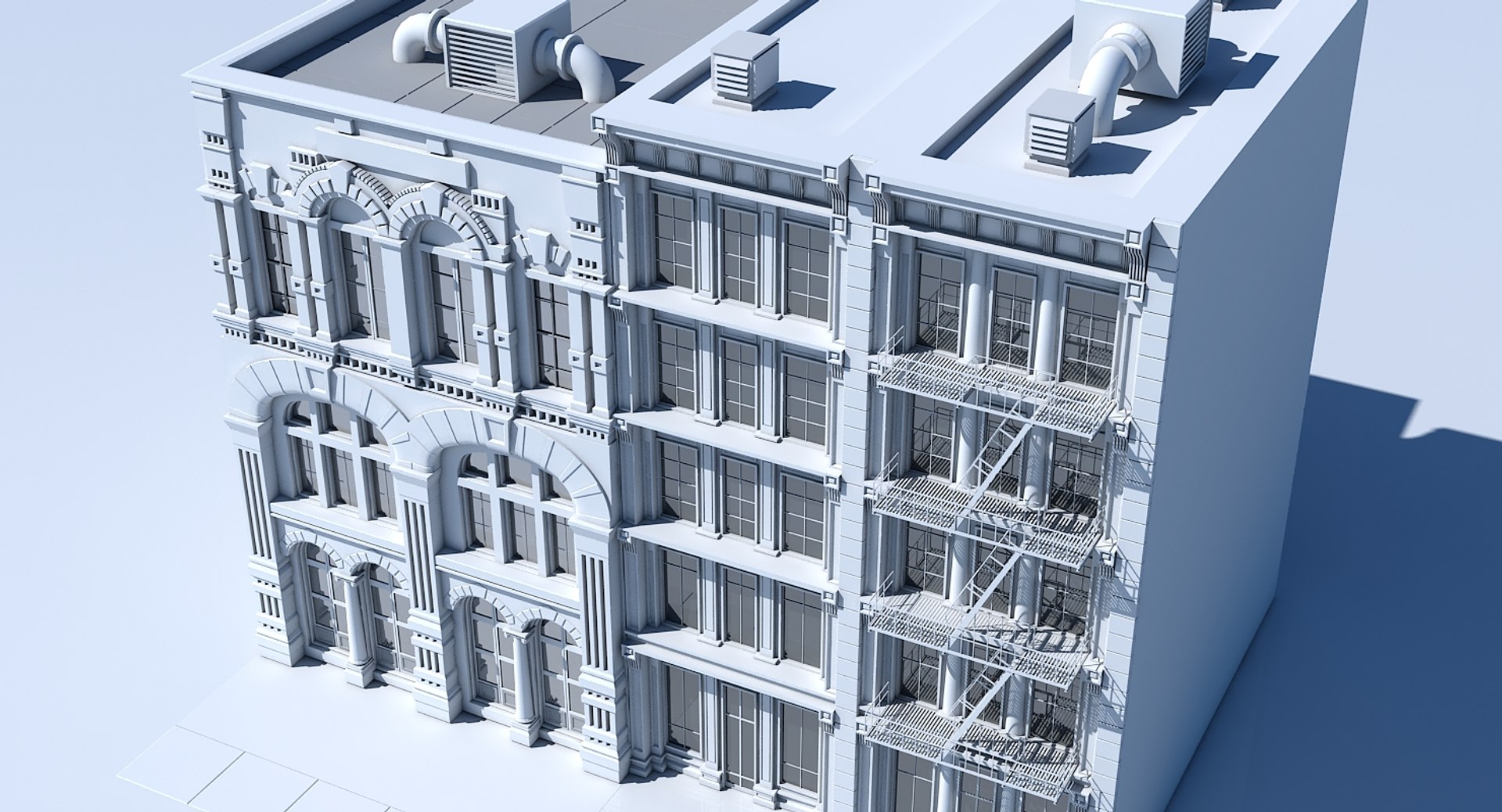 Tenement Building Facade Model - TurboSquid 1302948