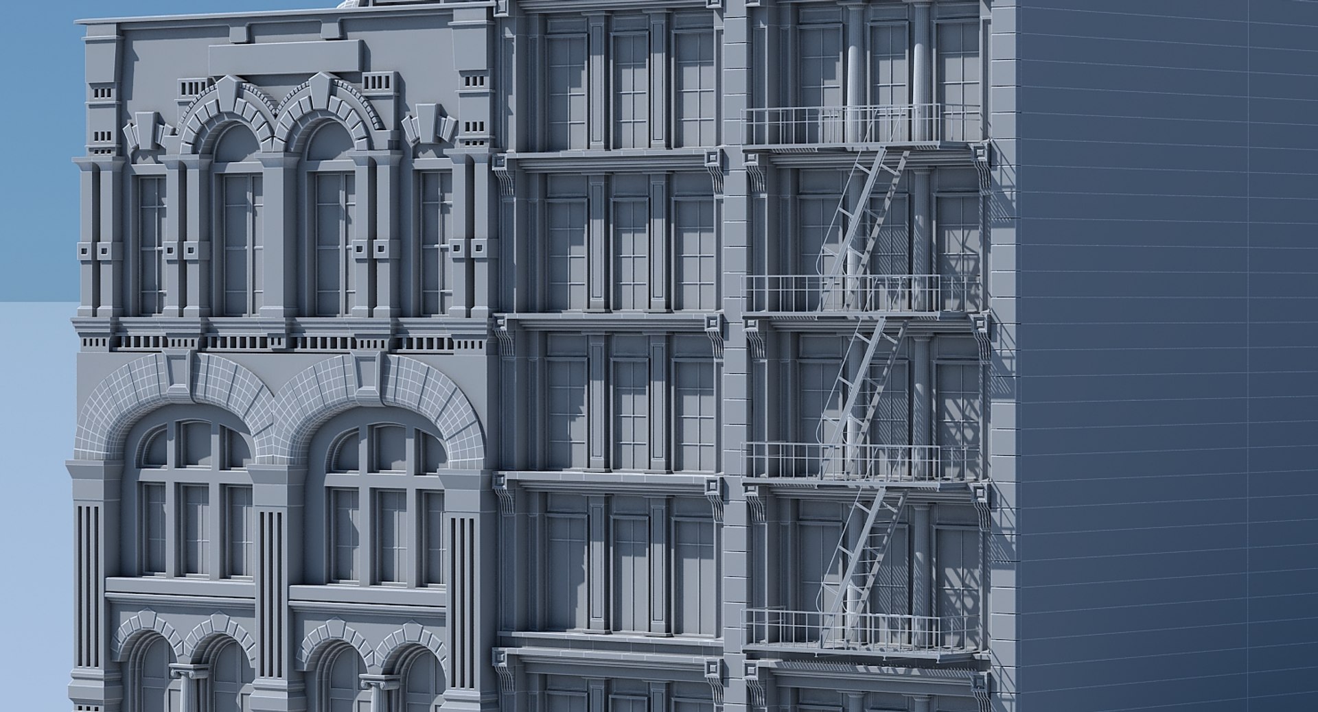 Tenement Building Facade Model - TurboSquid 1302948