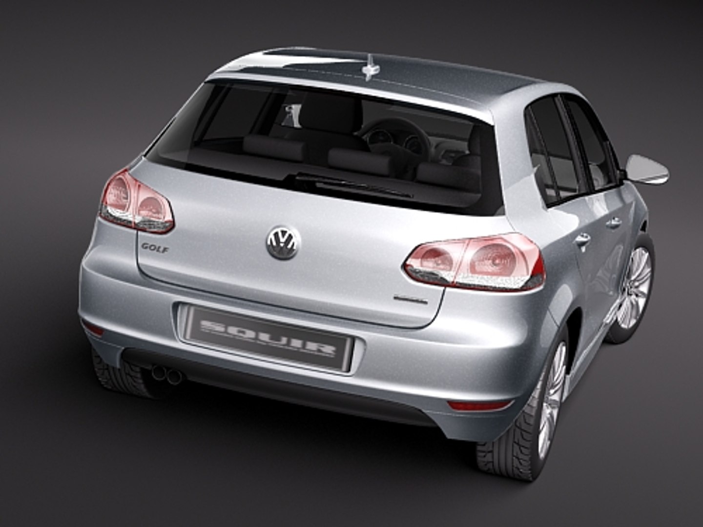 Volkswagen Golf 6 Bluemotion 3d Model
