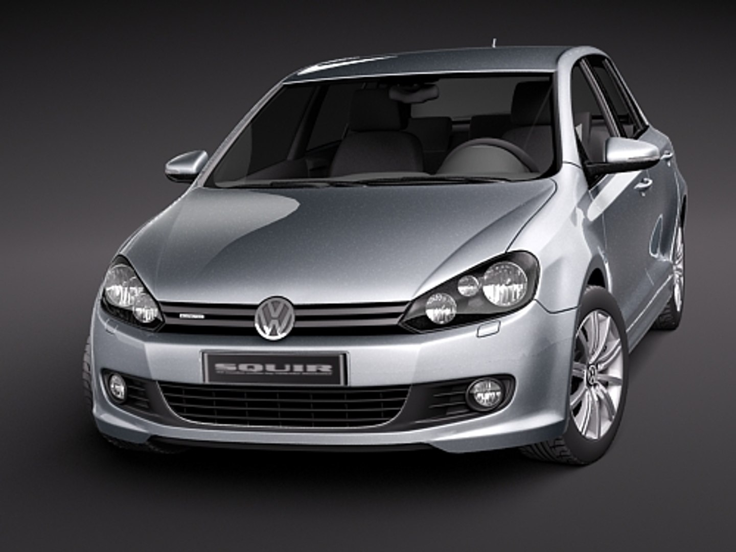 Volkswagen Golf 6 Bluemotion 3d Model