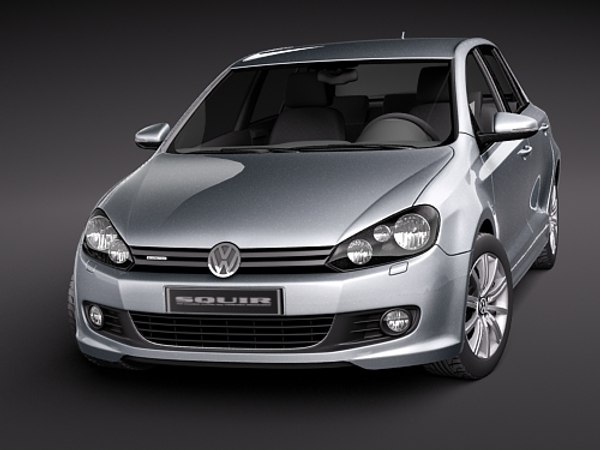 volkswagen golf 6 bluemotion 3d model
