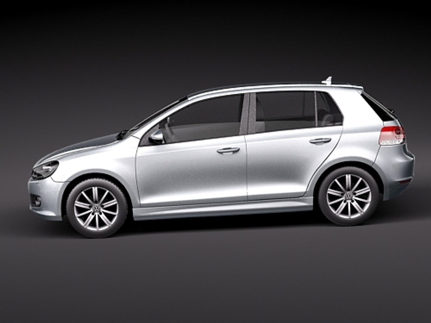 Volkswagen Golf 6 Bluemotion 3d Model