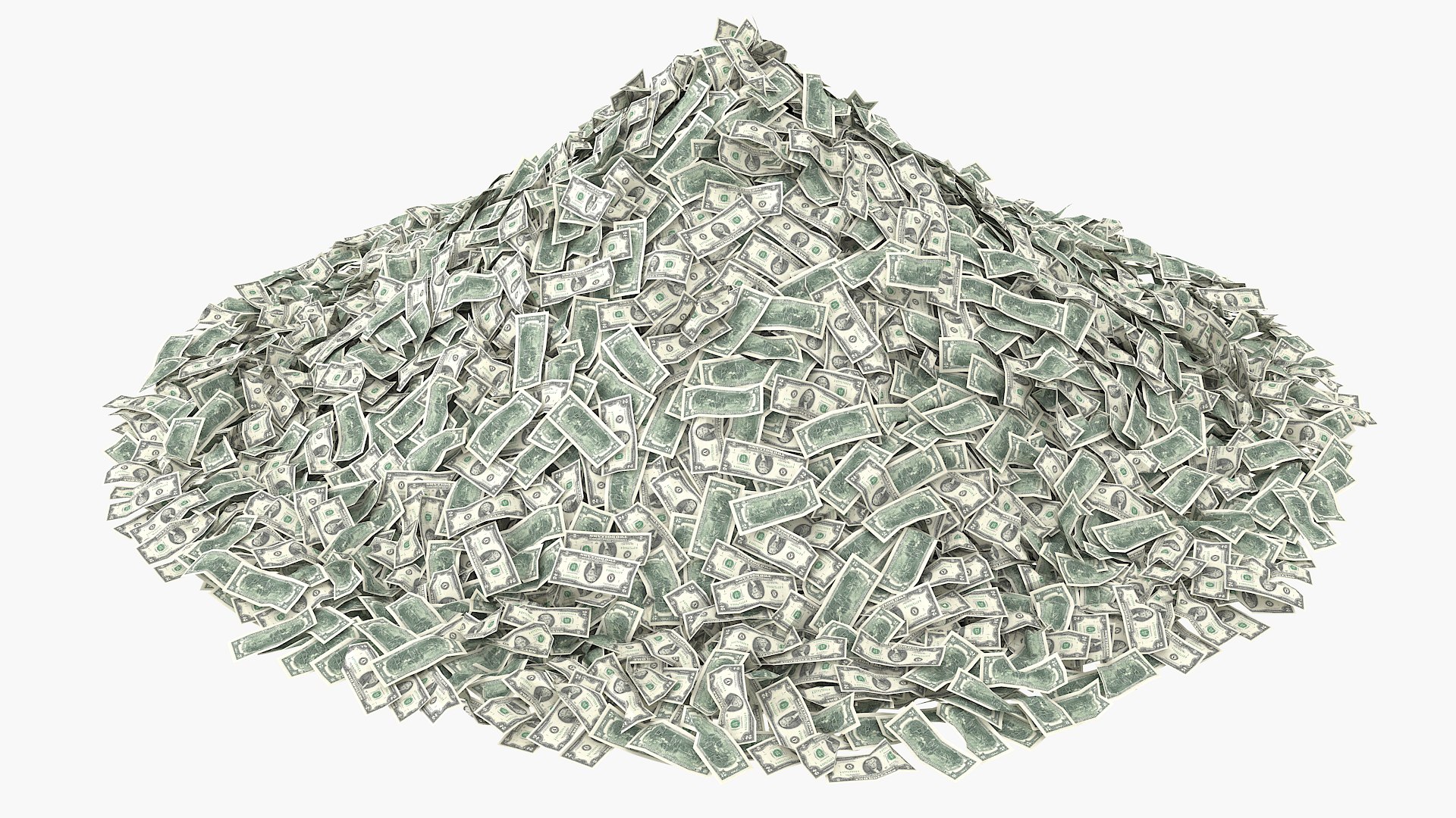 2 Dollar Bill Pile 3D Model - TurboSquid 1634661