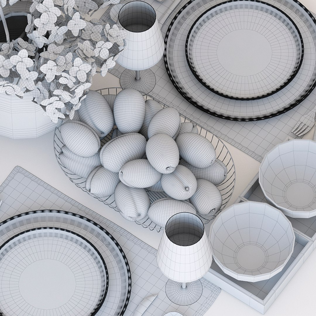 3D Model Table Setting - TurboSquid 1700763