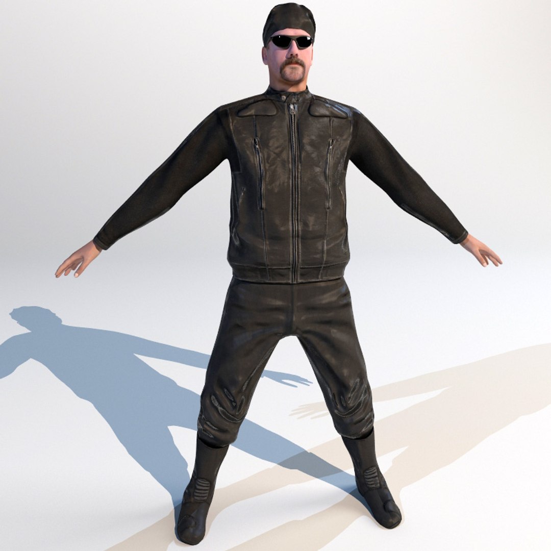 Maya Biker Rigged Biped