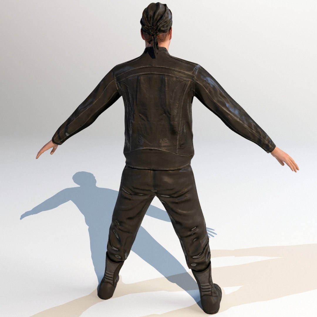 Maya Biker Rigged Biped