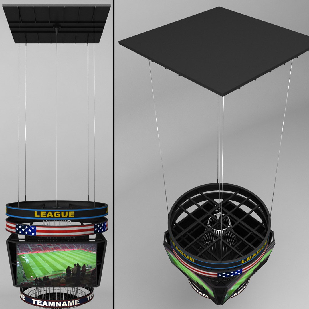 3d max jumbotron squared scoreboard display