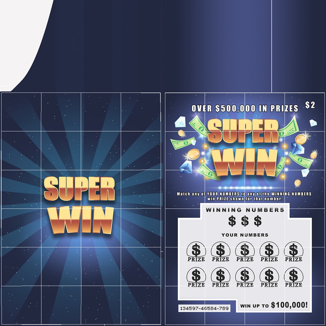 Super Win Scratch Lottery Ticket Model - TurboSquid 2115651