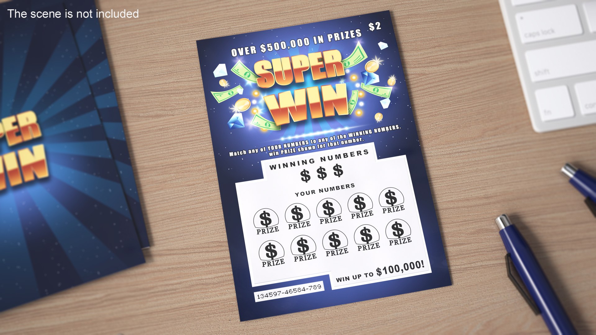 Super Win Scratch Lottery Ticket Model - TurboSquid 2115651