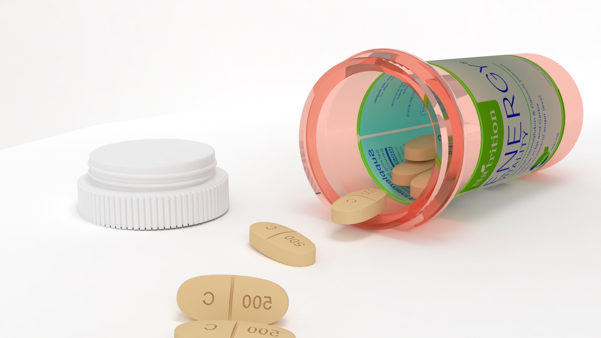 3D Medicine Pills Antibiotic Model - TurboSquid 1536397
