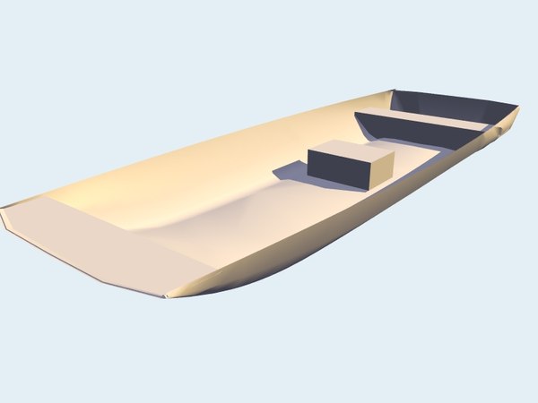 free johnboat boat 3d model