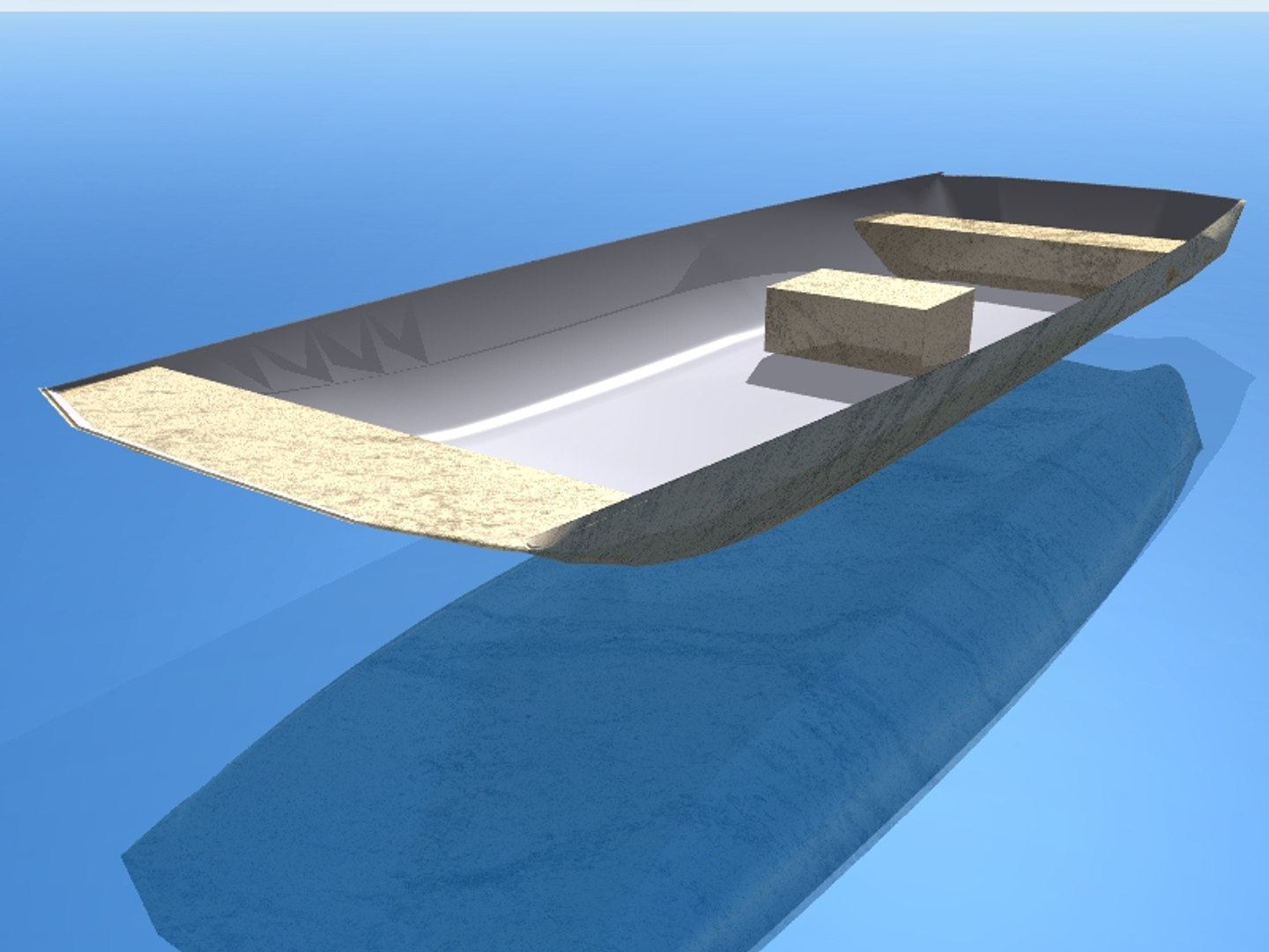 Free Johnboat Boat 3d Model