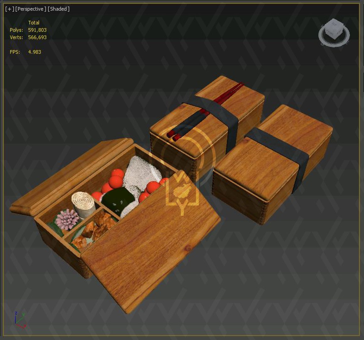 Bento Box Onigiri Box Joint 3D Model - TurboSquid 1991848