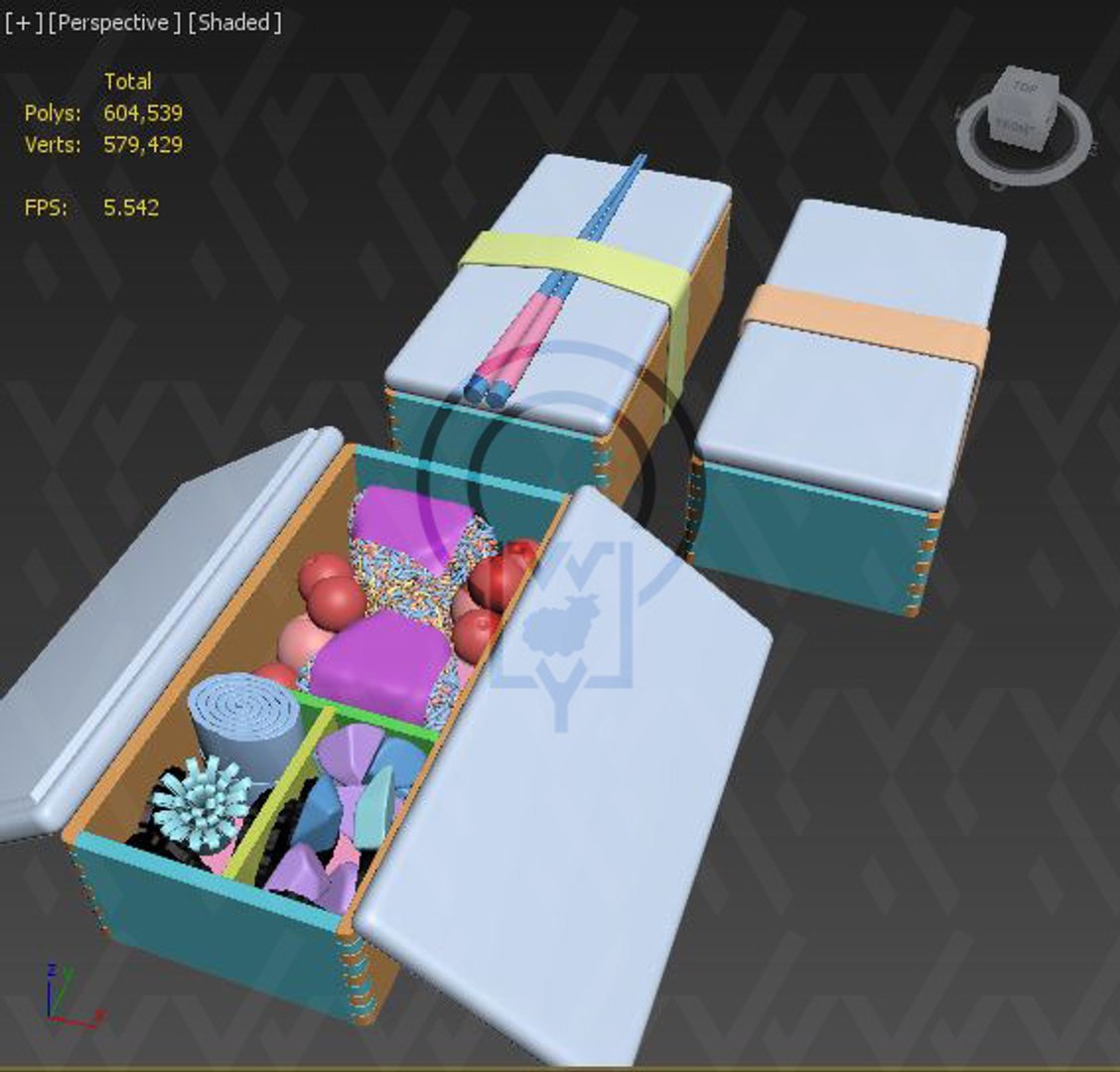 Bento Box Onigiri Box Joint 3D Model - TurboSquid 1991848
