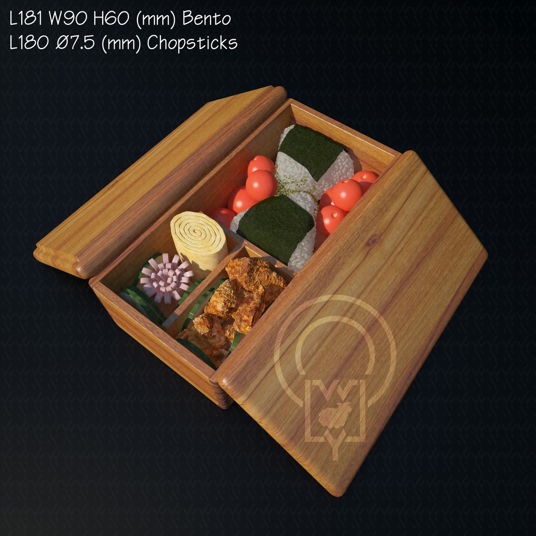 Bento Box Onigiri Box Joint 3D Model - TurboSquid 1991848