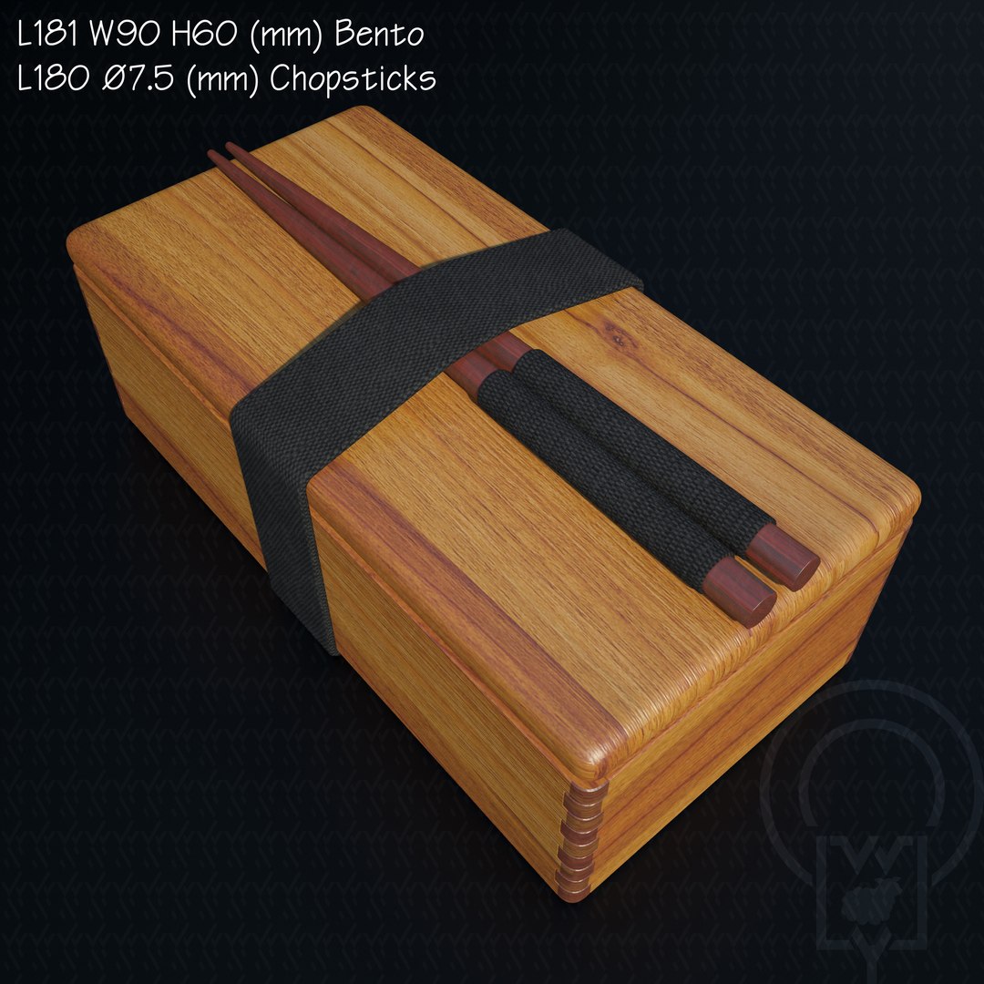 Bento Box Onigiri Box Joint 3D Model - TurboSquid 1991848