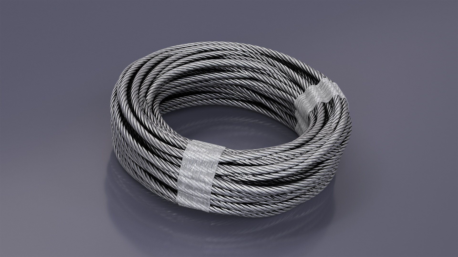 Galvanized Steel Wire Rope 3D - TurboSquid 2271683