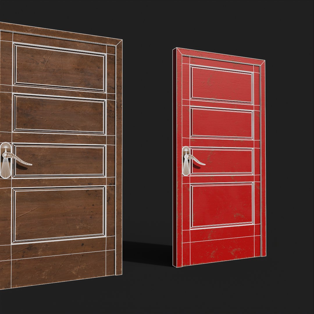 Door Wood With Animation Open And Close 3D Model - TurboSquid 1866116
