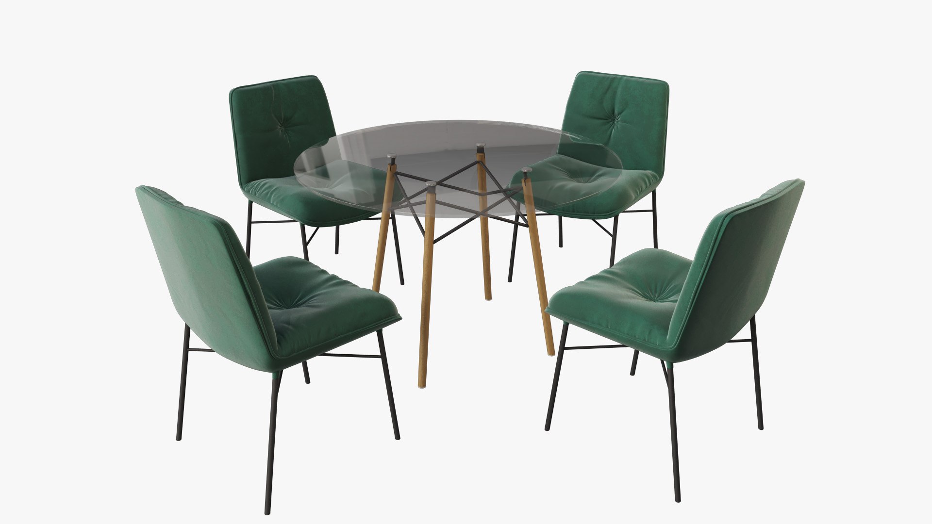 3D Dining Set Table And Chairs Model - TurboSquid 2053282