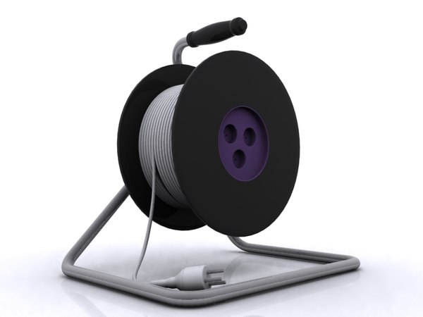 3d extension reel cable model